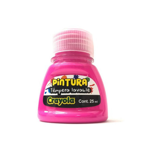 PINTURA TEMPERA LAVABLE CRAYOLA 25ML ROSA PZ. – La Hidalgo