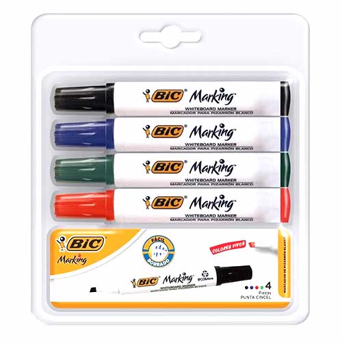 MARCADOR P/PIZARRON BIC MPBE-4 C/4PZA- La Hidalgo